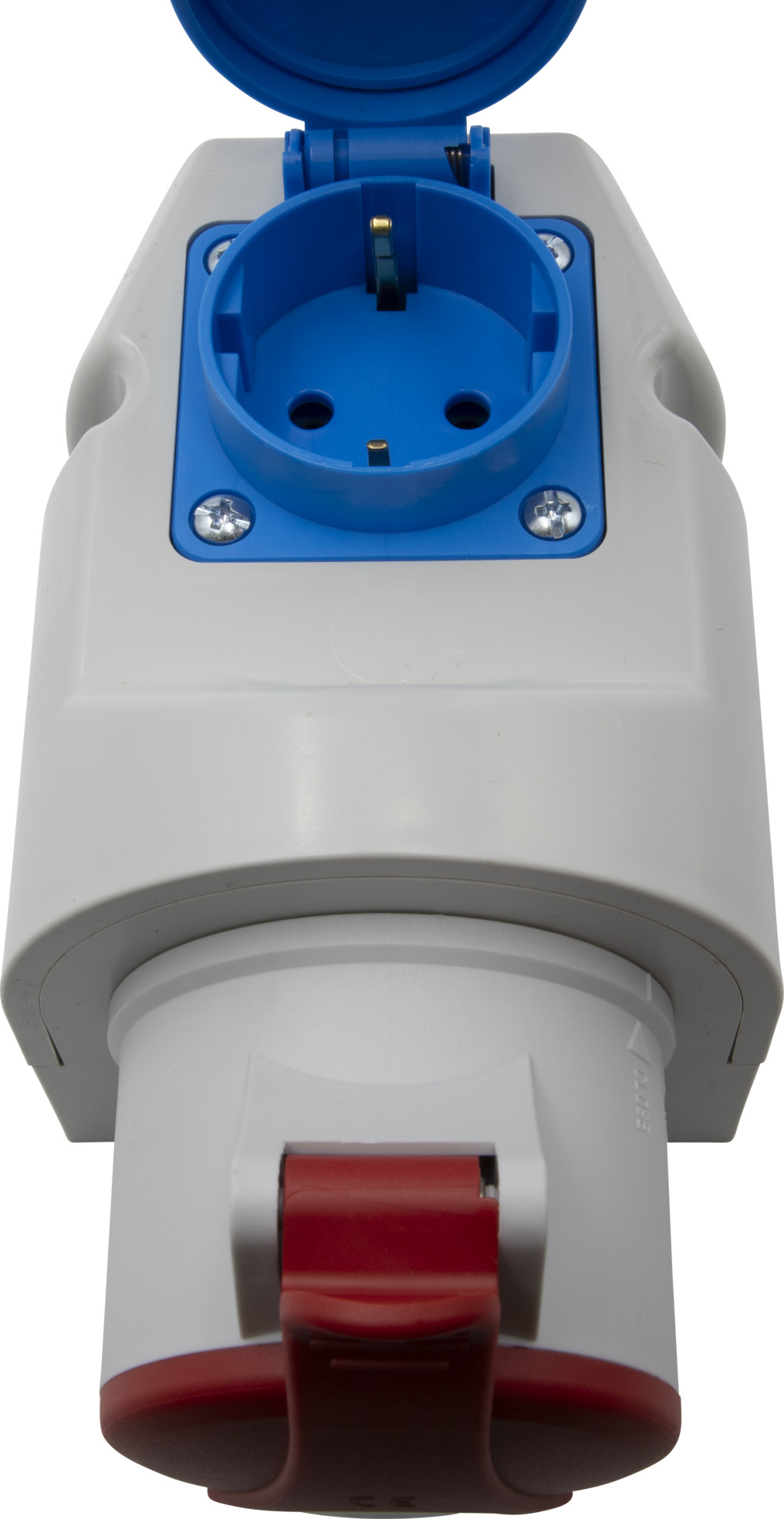 Combination wall socket outlet with CEE 400V/16A and protective contact ...